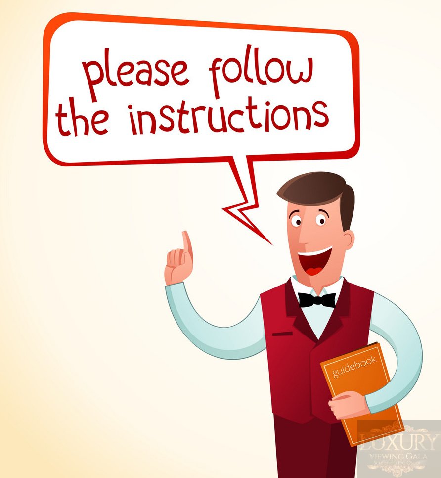 Instructions for sponsors after paying for their package - Luxury Gala