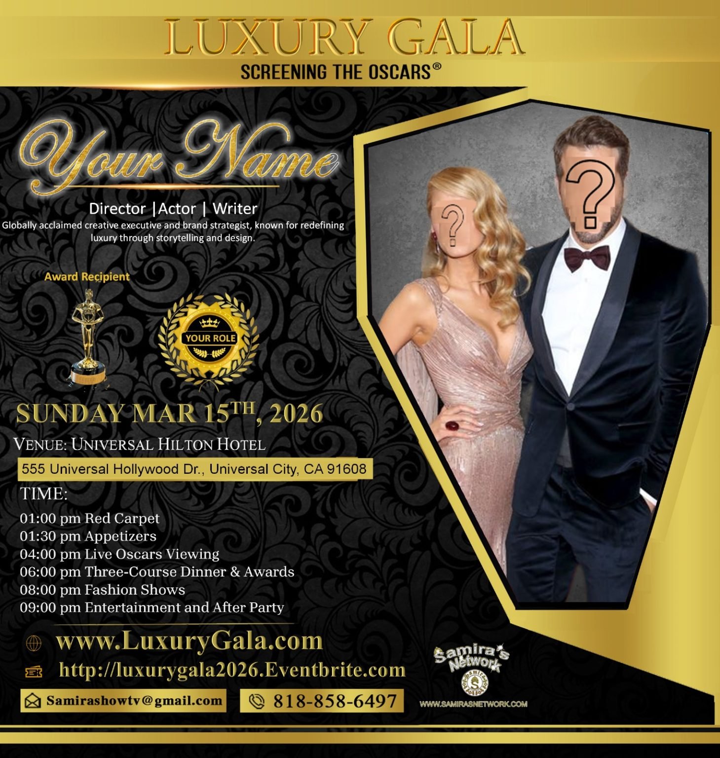 Celebrity Flyer for VVIP Guests - Luxury Gala